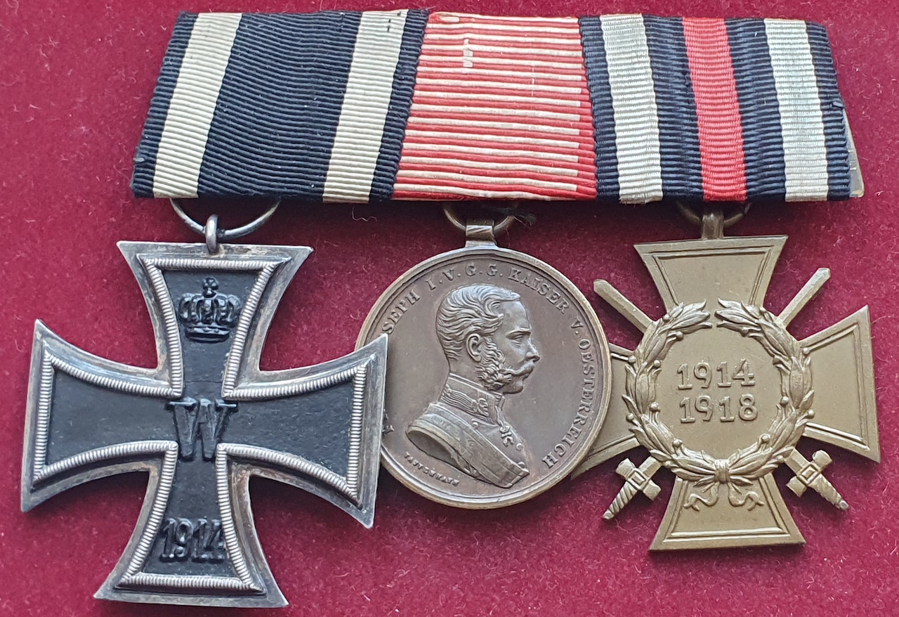 Германская империя.Колодка из трёх наград ПМВ. - Propatria